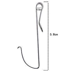 Huakun 20 Pack S-Shaped Stainless Steel Hanger Clip-on Hook,Hanging Sink Grid Hook, Used for Kitchen,Bedroom,Office,Wire Shelf