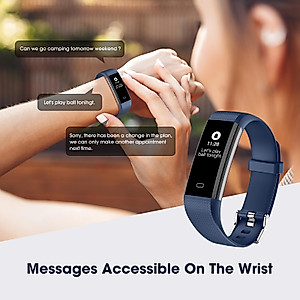 Kummel Fitness Tracker with Heart Rate Blood Oxygen Monitor, Activity Tracker Sleep Monitor Health Tracker, Smart Watch Pedometer Step Calories Counter, Fitness Watches for Men Women