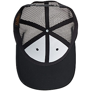 Hurley Men's Trucker Hat - Corp Snap Back Comfortable Curved Bill with Adjustable Snap Closure - Trucker Hats for Men, Black/Pink