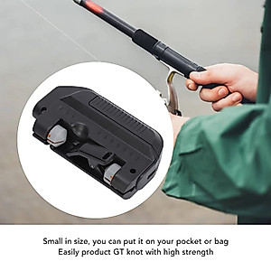 VBESTLIFE Fishing Knot Tying Tool,Electric Fishing Line Knotting Tool ABS Stainless Steel Black Sub Front Wire Winder Fishing Accessories