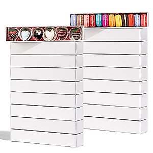 SLShePack 20Pack 12x2¼x2 Inches Clear Chocolate Covered Strawberries Boxes for 6, Macaron boxes for 12, Truffle Boxes Cocoa Bombs Cookies boxes
