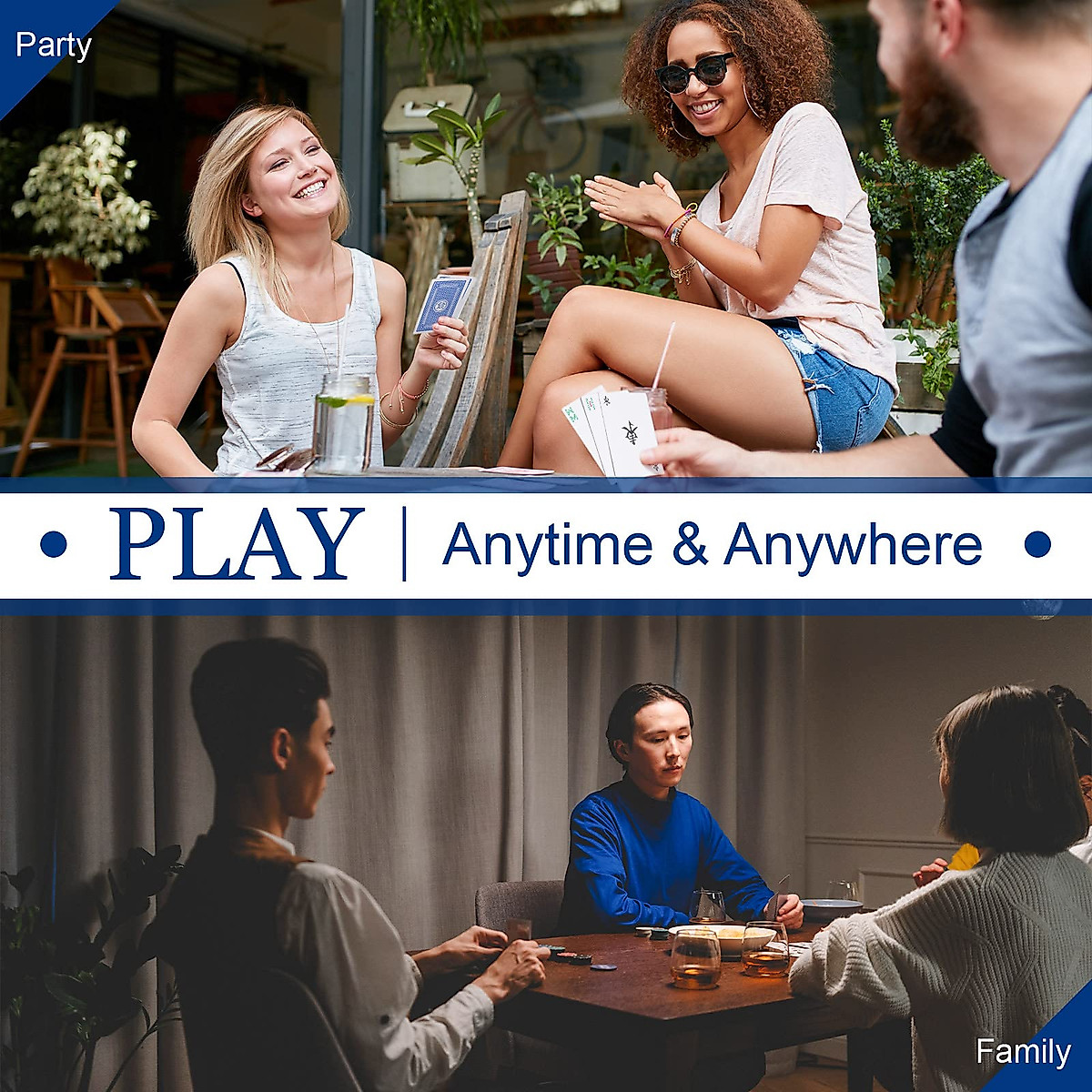 Civaner Mahjong Cards Playing Cards Chinese Mah Jongg 2025 American Majhong Games Large Print Handheld Poker Mahjong Playing Cards with 4 Dices HomeTable Game