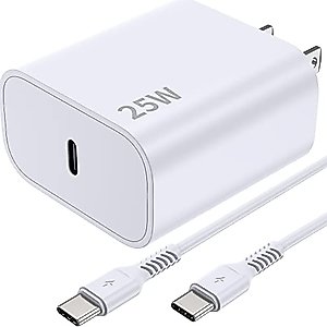iPad Pro Charger Cord 25W USB-C Fast Charger Type C Charger Block USBC Wall Charger for Apple iPad Air 4/5th, iPad Pro 12.9/11 inch, New iPad Mini 6 Charger with 6FT USB-C to USB-C Charging Cable