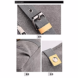 Eamom Tote Bag for Women Aesthetic Convertible Backpack Canvas Shoulder Bag School Tote Bag (Gray)