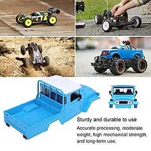Dilwe RC Car Body Shell, Fernbedienung Pickup Karosserie DIY Modifikation Komponenten for MN45 1:12 RC Crawler, RC Car Body RC Accessories Spare Parts(Blue)