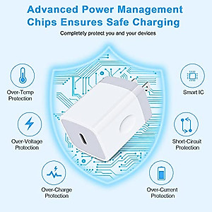 USB C Charger Box,Samsung Phone Charger Block Fast Charging Wall Plug Adapter for Samsung Galaxy A14 5G/A13/A23/A54/A53/S23/A03s/S21 FE/Z Fold4/S22/Z Flip4,iPhone 14 Pro Max/13/12/11/X/8,Pixel 7 Pro/6