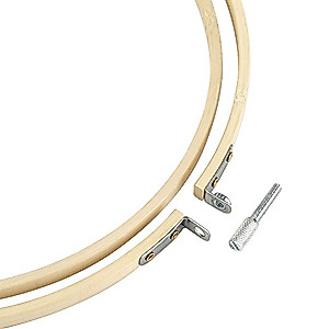 Pllieay 6 Pieces 6 Sizes Embroidery Hoops 4 inch to 10 inch Bamboo Circle Cross Stitch Hoop Rings for Craft Sewing