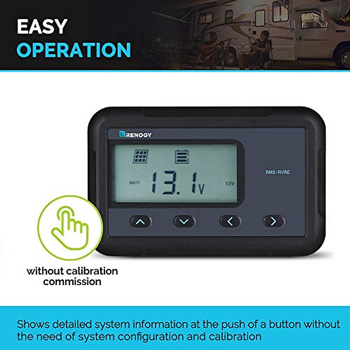Renogy Screen for Rover Elite 20/40A MPPT Charge Controller with LCD Backlit, Display for Monitoring Tracking