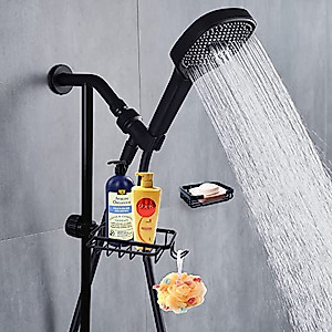 2 in 1 Faucet Sponge Holder,Kitchen Sink Detachable Hanging Organizer and Shower Organizer and Wall Mounted Soap Dish Holder for Kitchen Bathroom with Hook and Bar