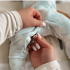 GUNAMUNA Unisex Baby, Toddler Ultra-Soft Convertible Pajama, Footie Romper Sleeper w/Diaper Zipper, Heather Grey, 9-12 Months