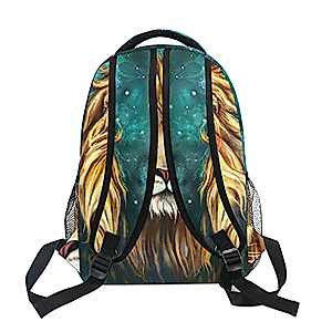 King Lion Aslan Backpack for Girls Backpacks for Elementary Teens Boys School Book Bags Kids Bookbags Shoulder Bag Travel Laptop Daypack