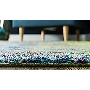 Unique Loom Vita Collection Saturated Over-Dyed Traditional Gradient Area Rug, 2 ft 2 in x 3 ft, Olive/Yellow