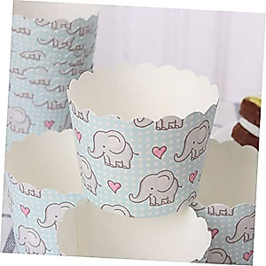 UPKOCH Paper Elephant Baking Holder for Dot Polka Pattern Small -friendly -friendly Liners Wrappers Shop Containers Dessert Home and Cuake Cups Accessory Colorful Paper Party Gift Wrapping 100pcs