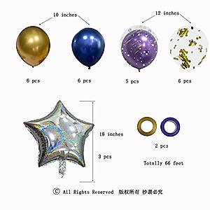 26pcs Twinkle Little Star Balloon Decoration for Galaxy Birthday Party Balloon Banquet Celestial Universe Starry Night Shooting Star Theme Anniversary Engagement Bridal Shower Graduation Party Supplies
