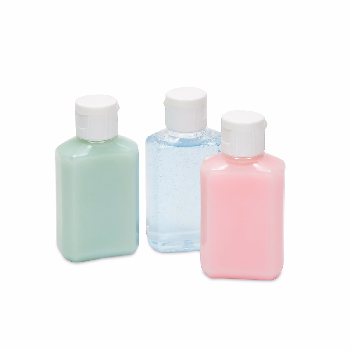 Okuna Outpost 50 Pack Mini Empty Plastic Bottles with Flip Cap, 2 oz Refillable Travel Container for Liquid Lotion Shampoo