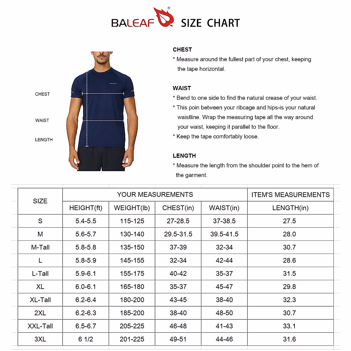 BALEAF Men's Running Shirts Workout Short Sleeve Athletic Gym T-Shirt Quick Dry Black M