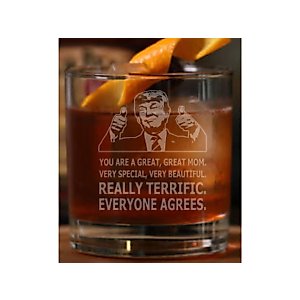 Great Mom Trump Thumbs Up Whiskey Glass