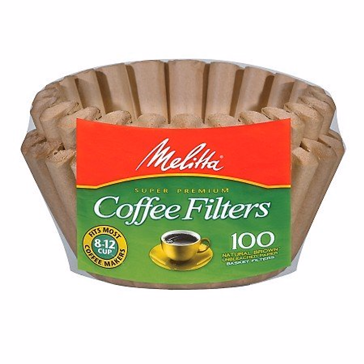 Melitta Basket Coffee Filters Natural Brown Unbleached 100 Count