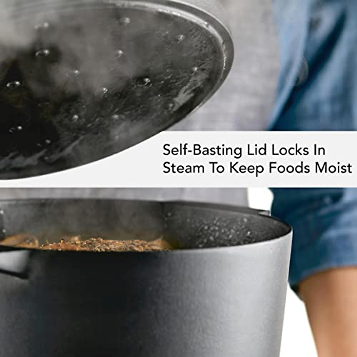 KitchenAid Seasoned Cast Iron Dutch Oven/Casserole, 6 Quart - Black