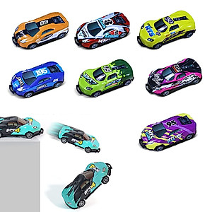 Ai-Fun 8PCS Stunt Toy Cars, Flips Pull Back Car Die Cast Car Toys for 3-6 Year Old Boys Jumping Flip Stunt Toy Cars Mini Model Cars for Kids Boys