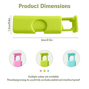 Heyissxin Bread Bag Clips,3 Color Plastic Reusable Food Clips for Bags,Set of 12 Reusable Bag Cinch for Bag Cosers for Chips