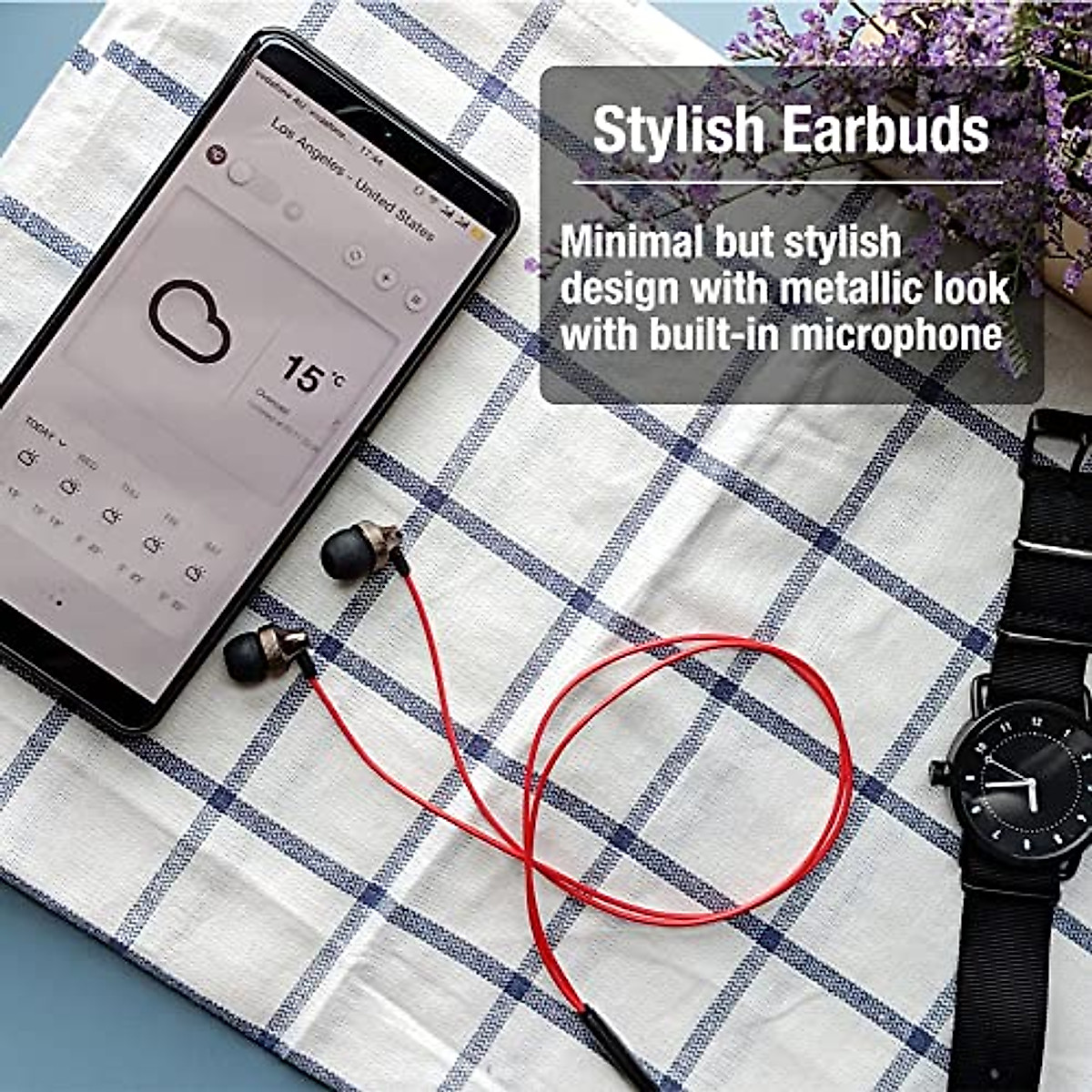 GADGET.COOL 4 Pack in-Ear Headphones with Microphone and Extra Ear Tip Replacements, Balance and Clear Sound Quality, Hands-Free Call, Comfortable Fit, for iPhone Smart Mobile Phone Tablet Laptop