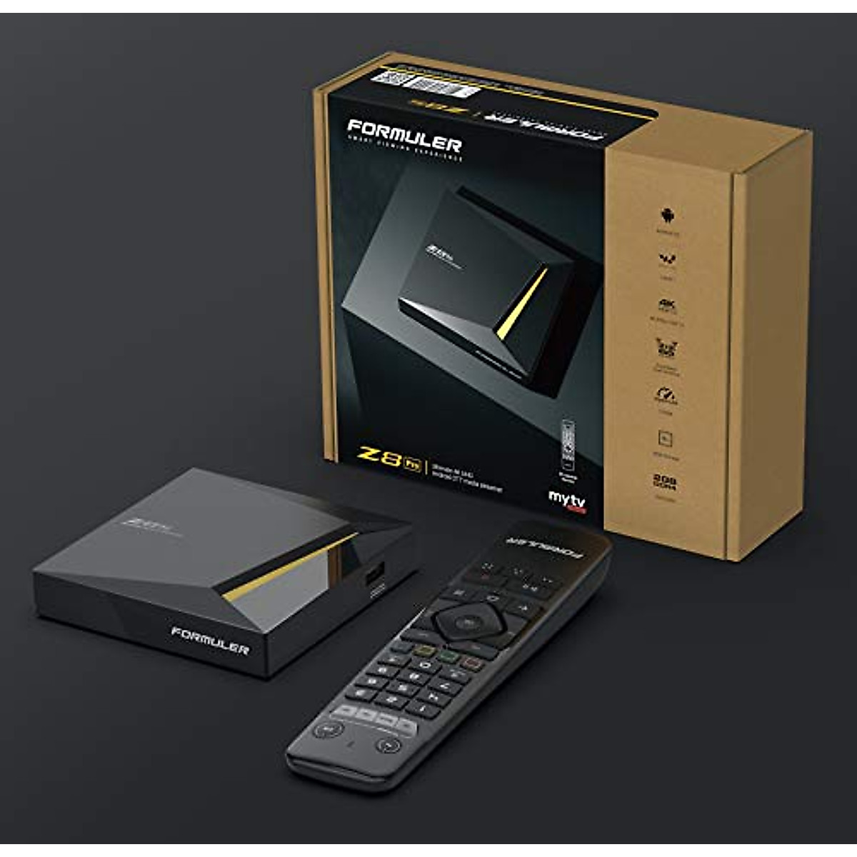 FORMULER Z8 Pro Android Dual Band 5G Gigabit LAN 2GB RAM 16GB ROM 4K Smart Learning Remote with IR