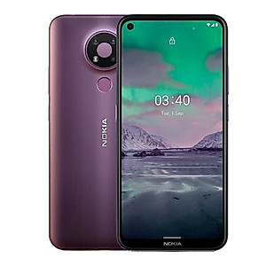 Nokia 3.4 | Android 10 | Unlocked Smartphone | 2-Day Battery | US Version | 4G LTE | 3/64GB | 6.39-Inch Screen | Triple Camera | Dusk/Purple