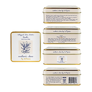 Mother's Shea Whipped Shea Butter (Rose, 6 Oz Tin) 100% Pure Raw Unrefined African Shea - Organic, Sustainably-Sourced Ingredients - Natural Skin & Hair Care