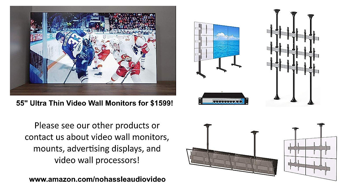 3x3 Video Wall Mount System for 32-65" Displays | Easy Pop-Out Access