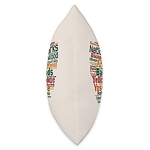 National Parks Design by Pine Hill Goods National Parks Word List Cloud Camping Hiking Men Women Kids Throw Pillow, 18x18, Multicolor