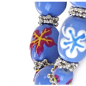 Linpeng Womens Bohemian Stretch-Bracelets, Silver, 7 5 Inch US