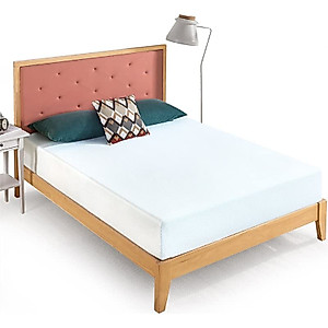 Zinus Wen Wood Deluxe Platform Bed Frame, Full & 10 Inch Green Tea Cooling Gel Memory Foam Mattress/Cooling Gel Foam/Pressure Relieving/CertiPUR-US Certified/Bed-in-a-Box, Full