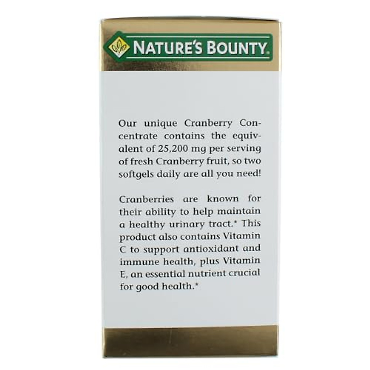 Nature's Bounty Cranberry Dietary Supplement 60 Soft Gels