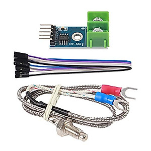ACEIRMC DC 3-5V MAX6675 Module + K Type Thermocouple Temperature Sensor Thermocouple Sensor Set M6 Screw Compatible with Raspberry Pi Arduino (6pcs)