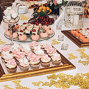 Sherr 100 Pieces Baby Confetti Decors Gold Glitter Baby Table Confetti Cute Little Baby Shower Confetti Sprinkle for Gender Reveal Baby Shower Birthday Party Decoration Supplies