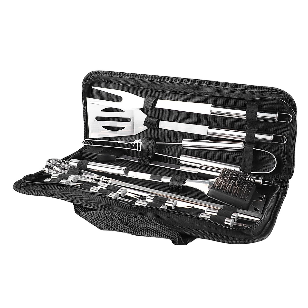 Grill Set, BBQ Grill Tools Set Fine Crafted Spatula 20pcs for Outdoor for Travel