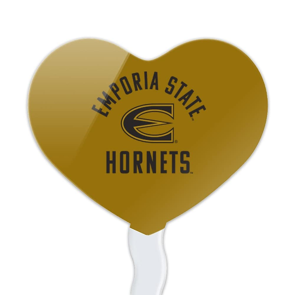 Emporia State University Hornets Heart Love Cupcake Picks Toppers Decoration Set of 6