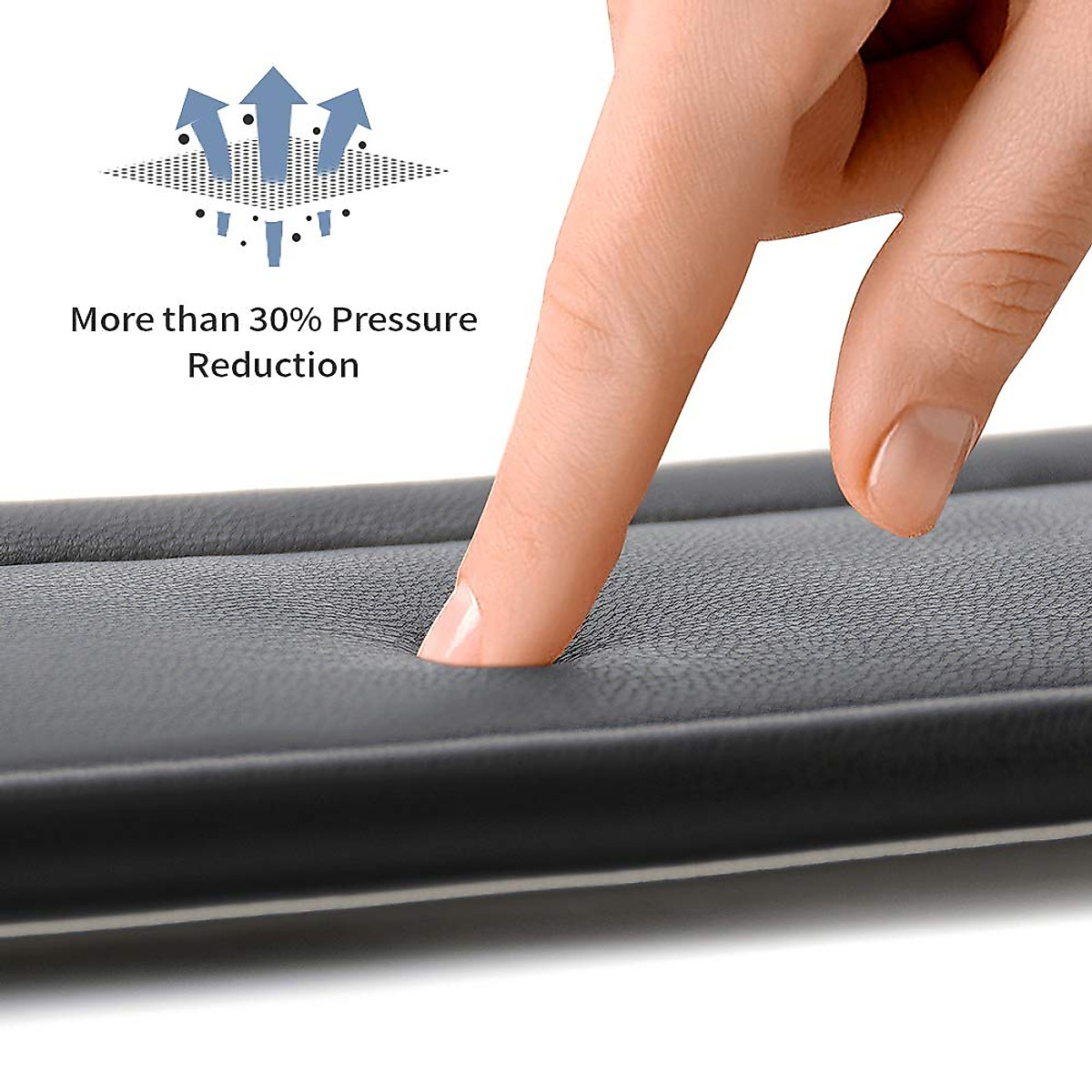 BestSounds Genuine Leather Guitar Strap for Electric & Acoustic Bass Guitar, White Padded Guitar Strap