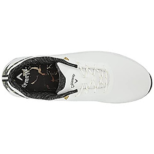 Callaway Women's Coronado v2 SL Golf Shoe, White/Gold, 7.5