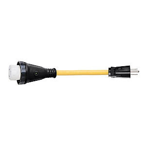 Weekender by ParkPower 1550PA 15A Male-50A Female Detach Adapter Cord, 12”