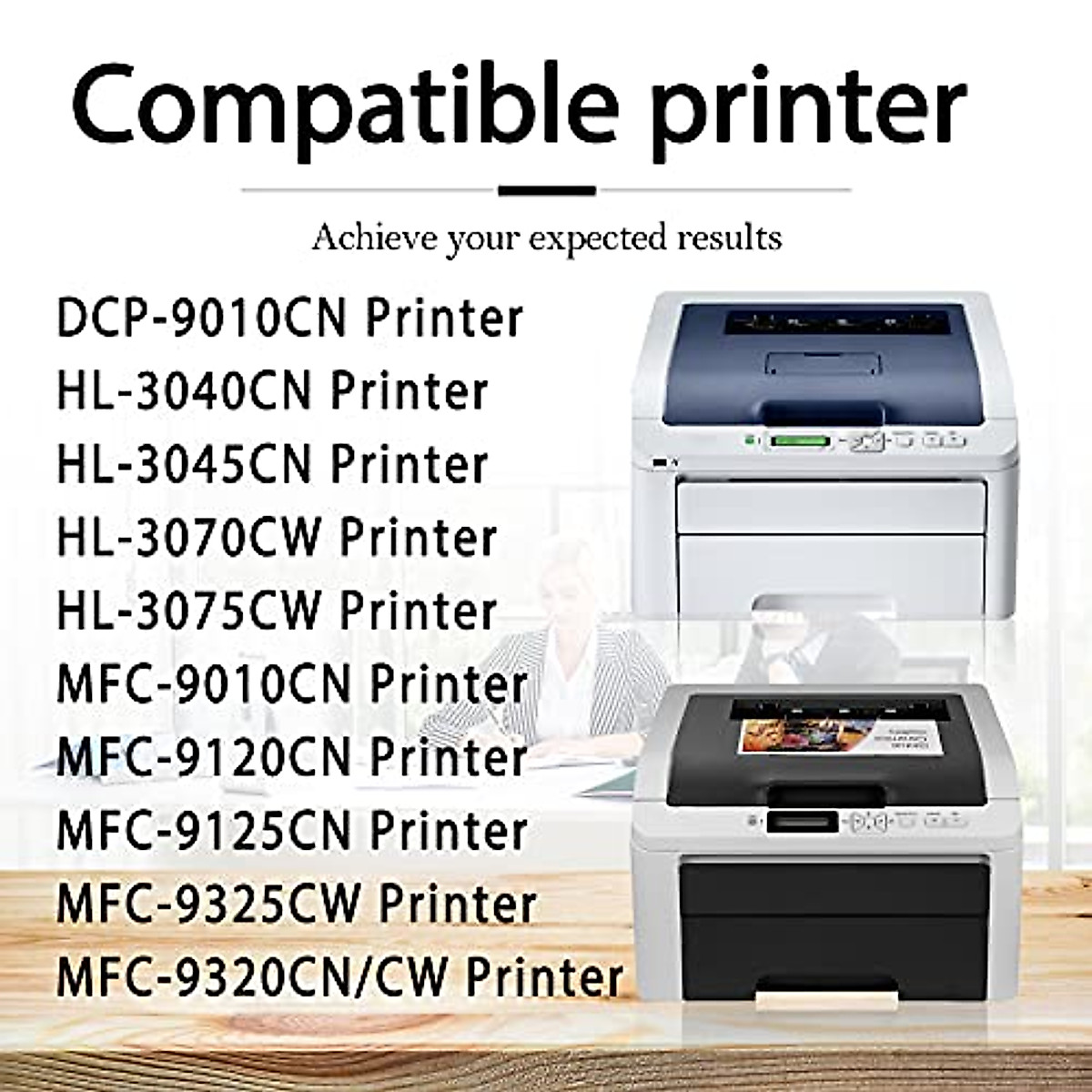 4 Pack (1BK+1C+1M+1Y) TN210 Toner Compatible TN210BK TN210C TN210M TN210Y Toner Cartridge Replacement for Brother HL- 3070CW 3075CW 3040CN 3045CN MFC-9010CN 9120CN 9125CN Printer