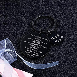 Boss Coworker Leaving Going Away Keychain Gifts for Men Women Leader Mentor Colleague Goodbye Farewell Appreciation Thank You Retirement Gifts for Him Her Team Friends Birthday Christmas Key Chain