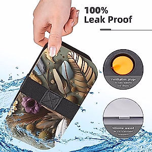 Feather Flower Adult Lunch Box, Bento Box, With Cutlery Set Of 3, 2 Compartments, Rectangular, Lunch Box For Adults