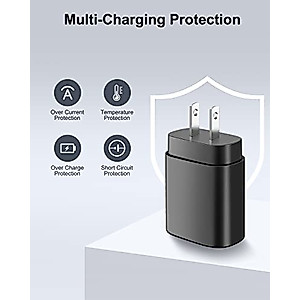 Super Fast Charger Type C, 2Pack 25W USB C Wall Charger Block with 3FT 6FT 10FT Braided Long USB-C to USB C Cable Fast Charging for Samsung Galaxy S23/S23 Ultra/S23+/S22/S22 Ultra/S21/S21+/S20/FE 5G