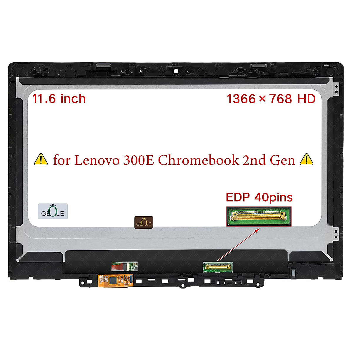 Original New Replacement for Lenovo 300E Chromebook 2nd Gen AST 81MB 82CE 81QC 5D10Y97713 5D10T95195 5D10Y67266 5D10T79505 5D11B01178 LCD Touch Screen Digitizer Display Assembly