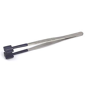 DDP SPECIALTY TWEEZER PVC COATED FORCEPS FLAT TIPS SAFE RUBBER NON MARRING HOLDING (E 1) 'MASHER