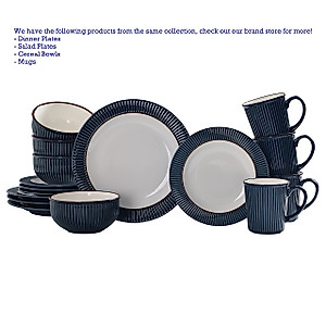 Bico Helios Blue 26oz Cereal Bowls, Set of 4, for Pasta, Salad, Cereal, Soup & Microwave & Dishwasher Safe