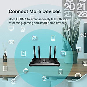 TP-Link AX1500 Smart WiFi 6 Router (Archer AX10) – 802.11ax Router, 4 Gigabit LAN Ports, Dual Band AX Router,Beamforming,OFDMA, MU-MIMO, Parental Controls, Works with Alexa