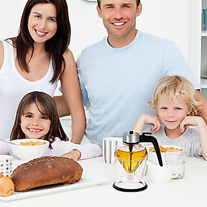 Fkksparkler Honey Dispenser No Drip Glass With Stand Maple Syrup Dispenser Glass 6.8 Oz Honey Jar Honey Pot Apply to Olive Oil Syrup Sauce For Kitchen Coffee Bar Upgraded.